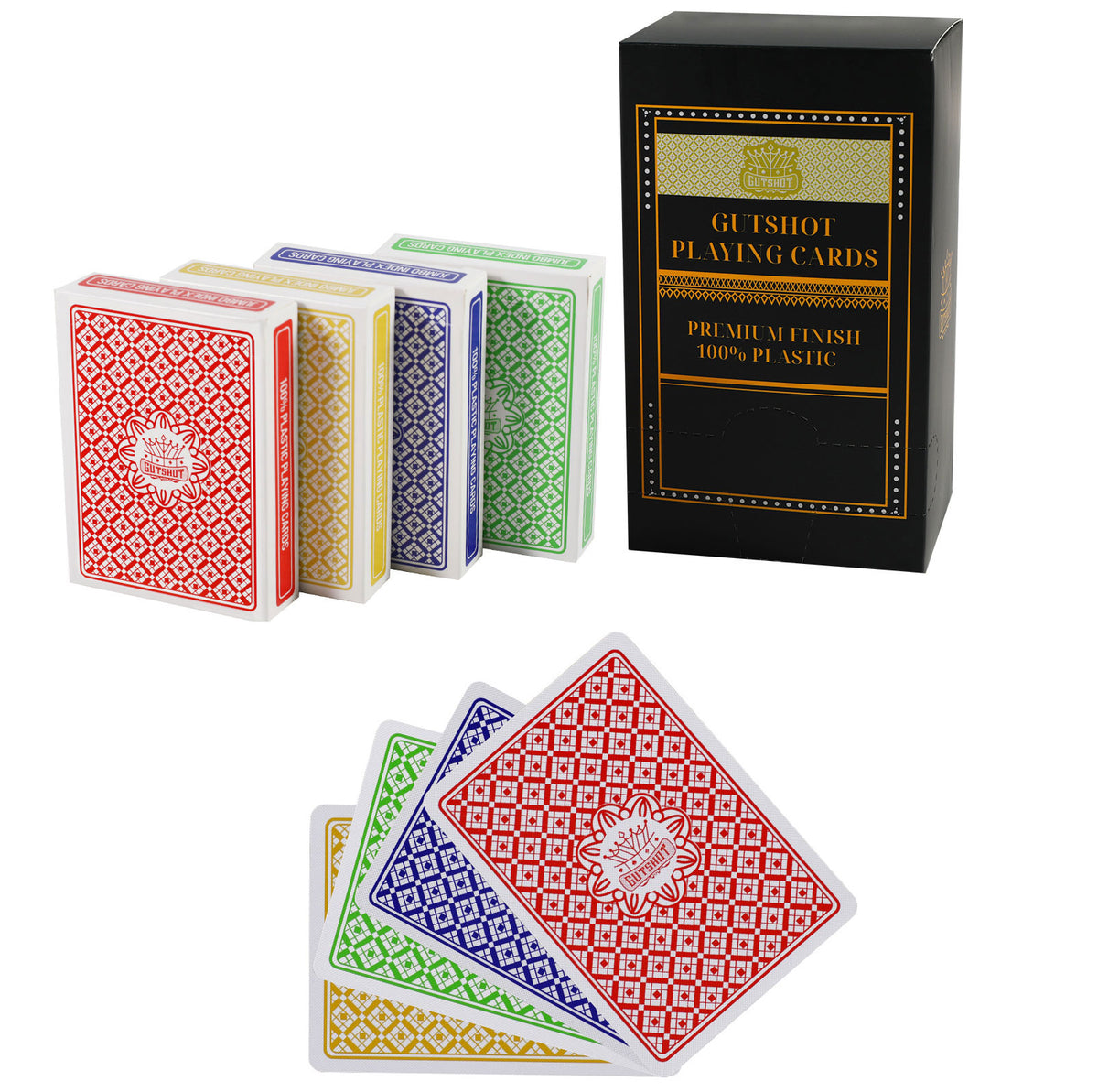 Gutshot Premium Poker Playing Cards (Red + Blue) | Best Playing Cards ...